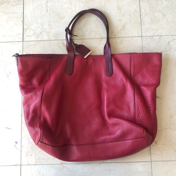 Cole Haan | Bags | Cole Haan Red Pebbled Leather Purse Well Loved ...